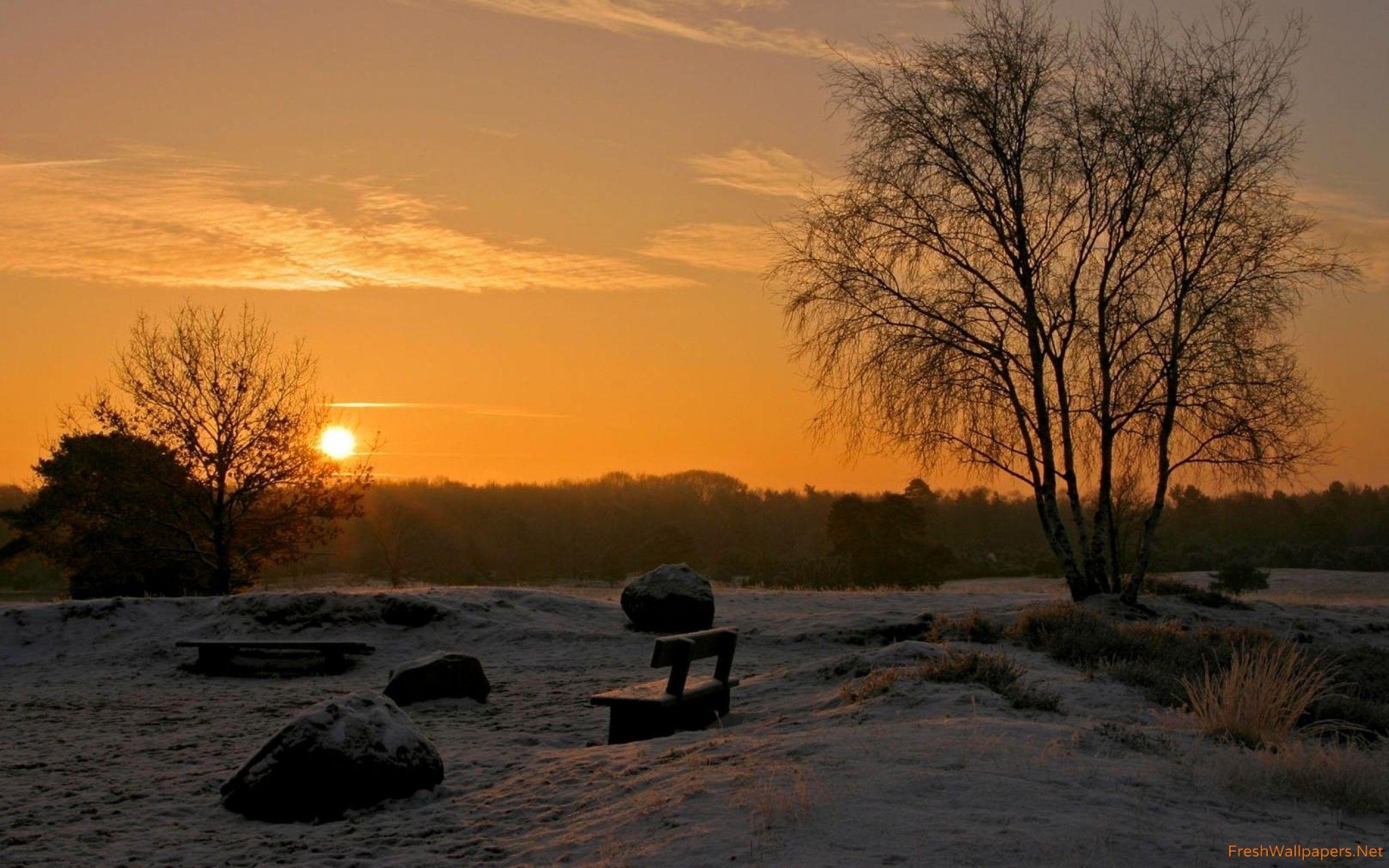 Winter Sunset Wallpapers - Top Free Winter Sunset Backgrounds ...