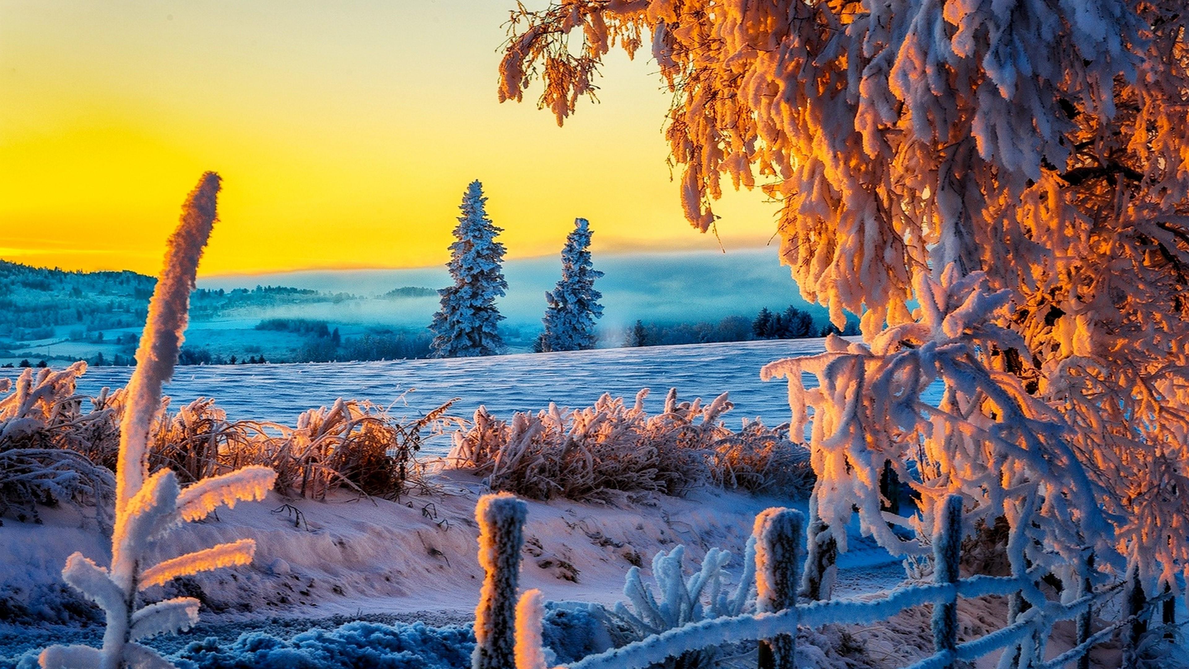 Winter Sunset Wallpapers - Top Free Winter Sunset Backgrounds ...