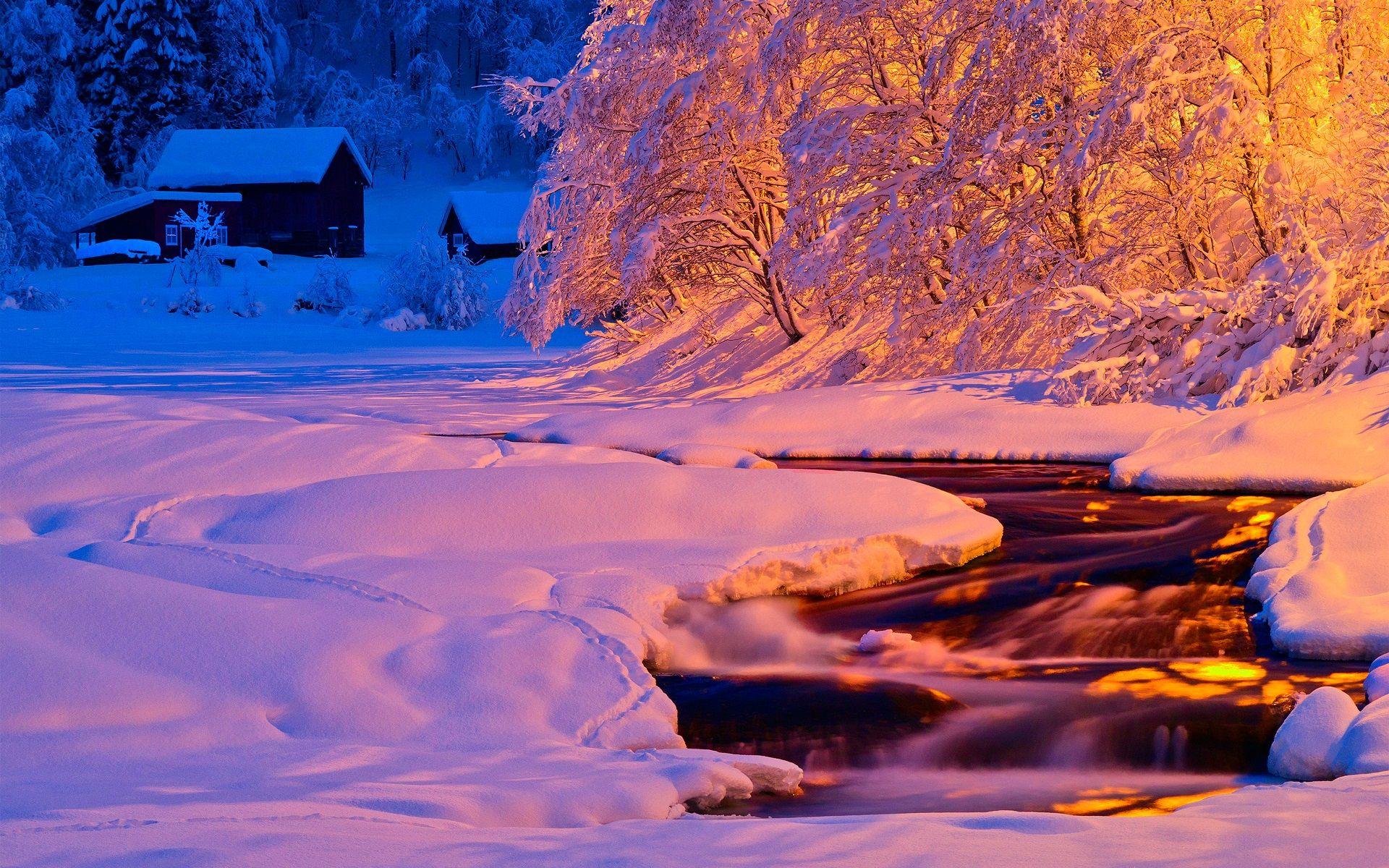 Winter Evening Wallpapers - Top Free Winter Evening Backgrounds ...