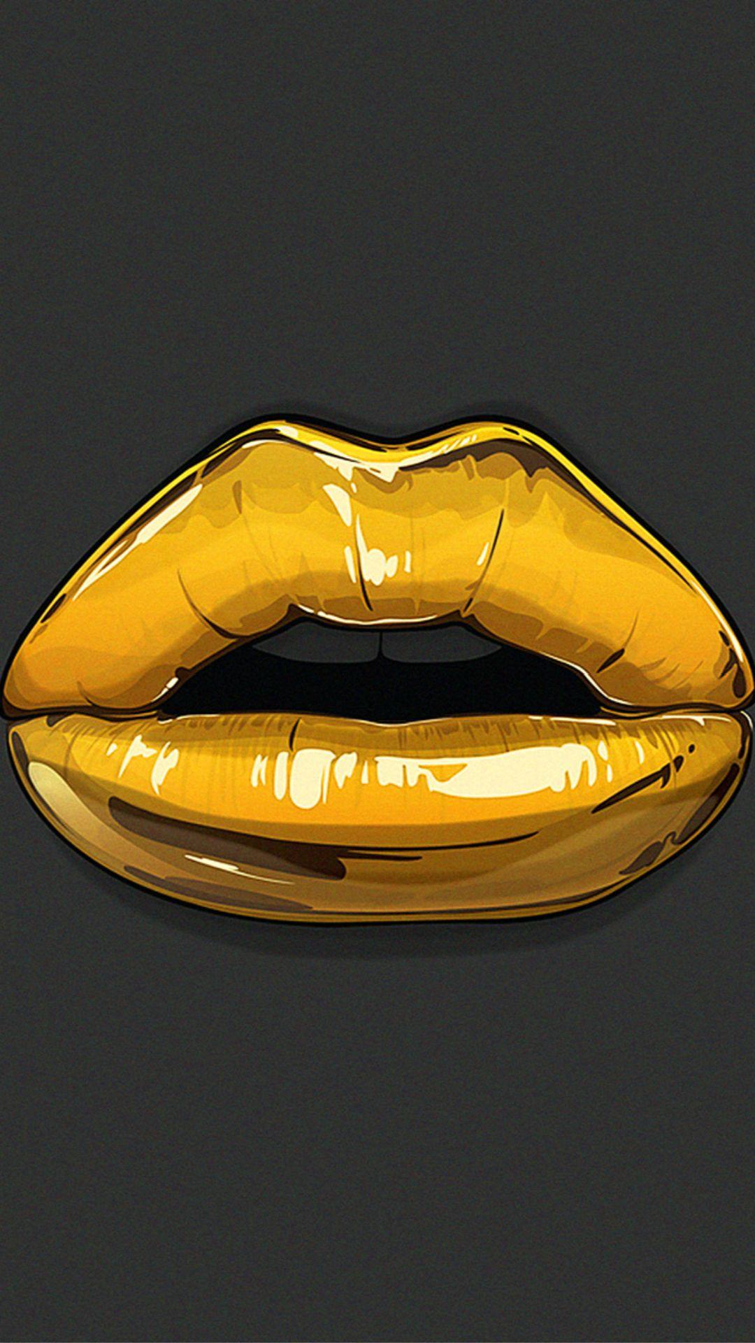 Gold Lips Wallpapers - Top Free Gold Lips Backgrounds - WallpaperAccess