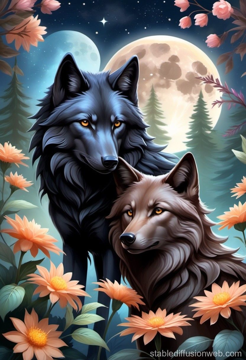 Wolf Couple Wallpapers - Top Free Wolf Couple Backgrounds - WallpaperAccess