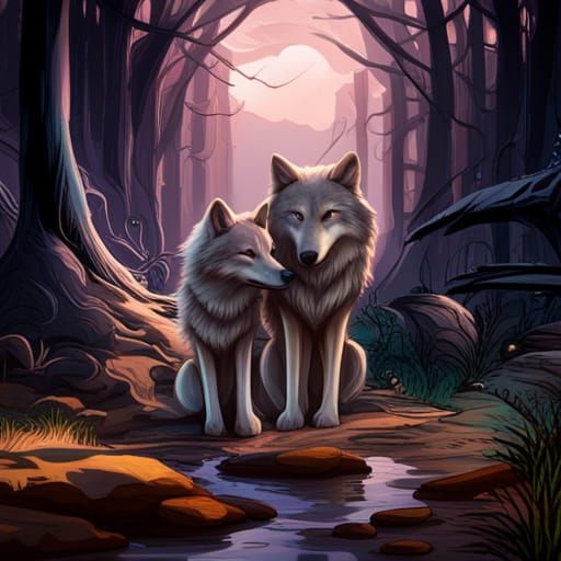 Wolf Couple Wallpapers - Top Free Wolf Couple Backgrounds - WallpaperAccess