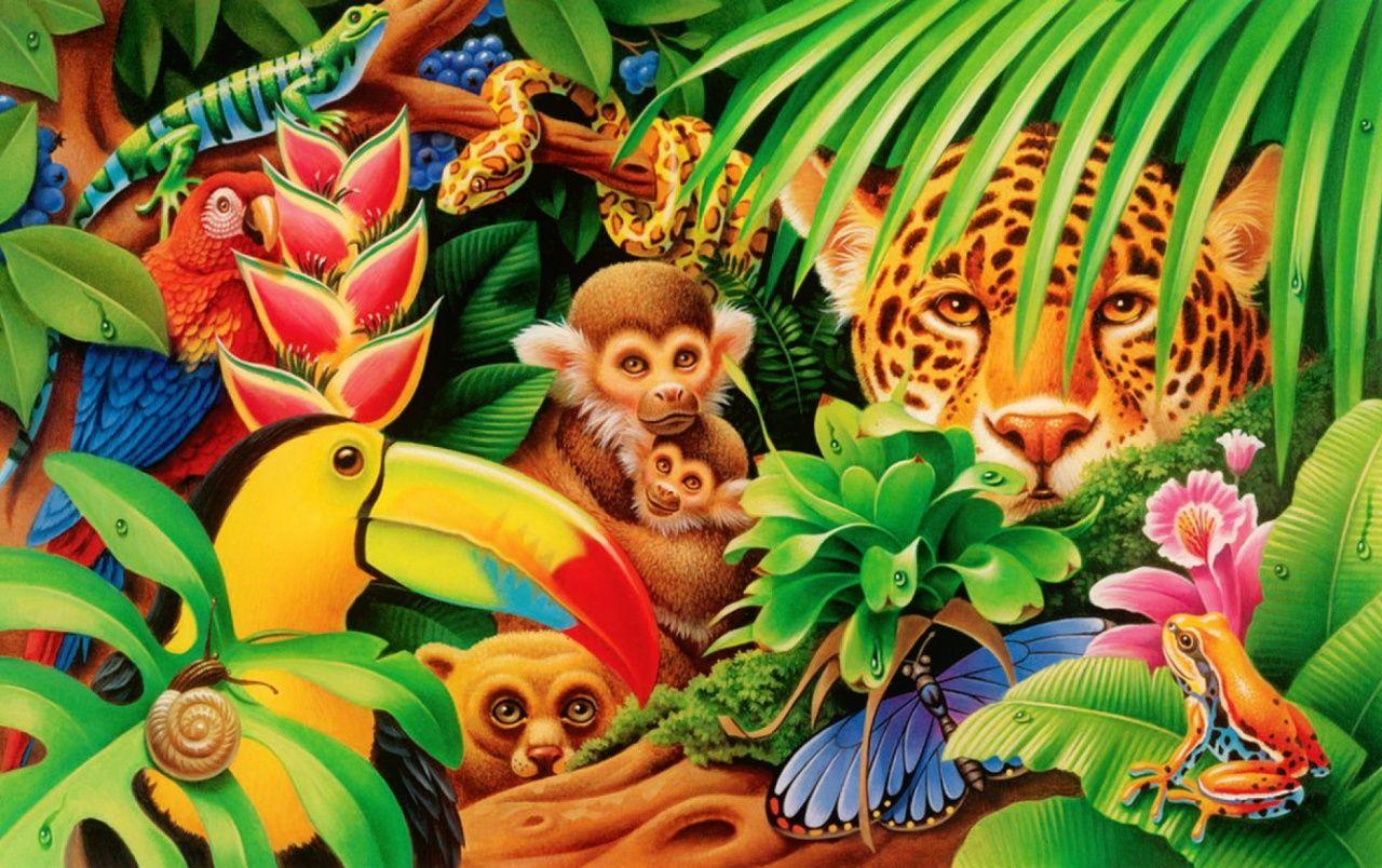 Jungle Animals Wallpapers - Top Free Jungle Animals Backgrounds ...