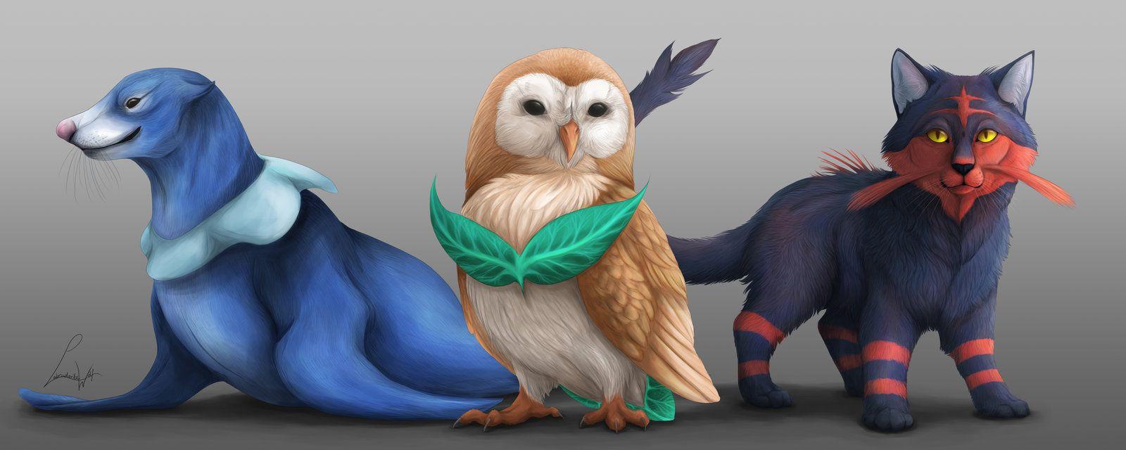 Pokemon Starters Sun and Moon Wallpapers - Top Free Pokemon Starters ...