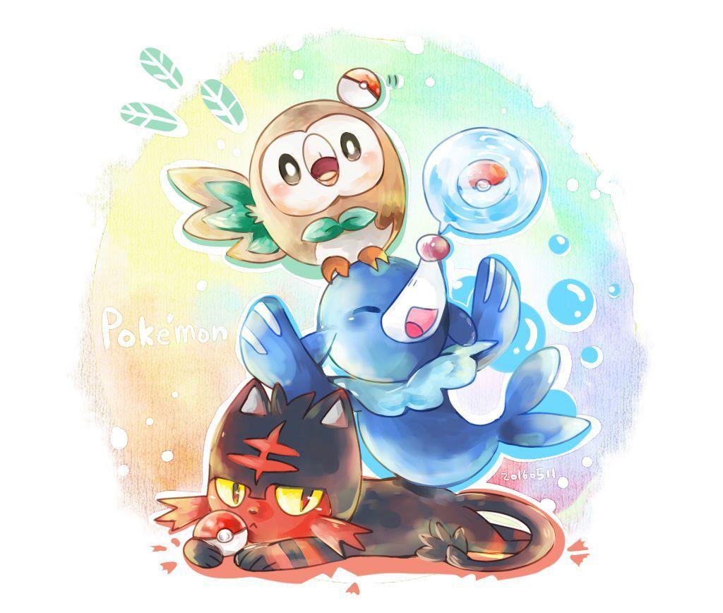 Pokemon Starters Sun and Moon Wallpapers - Top Free Pokemon Starters ...