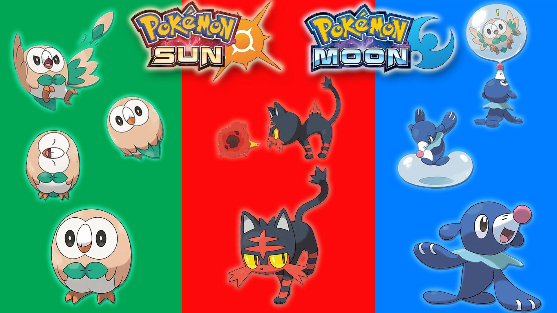 Pokemon Starters Sun and Moon Wallpapers - Top Free Pokemon Starters ...