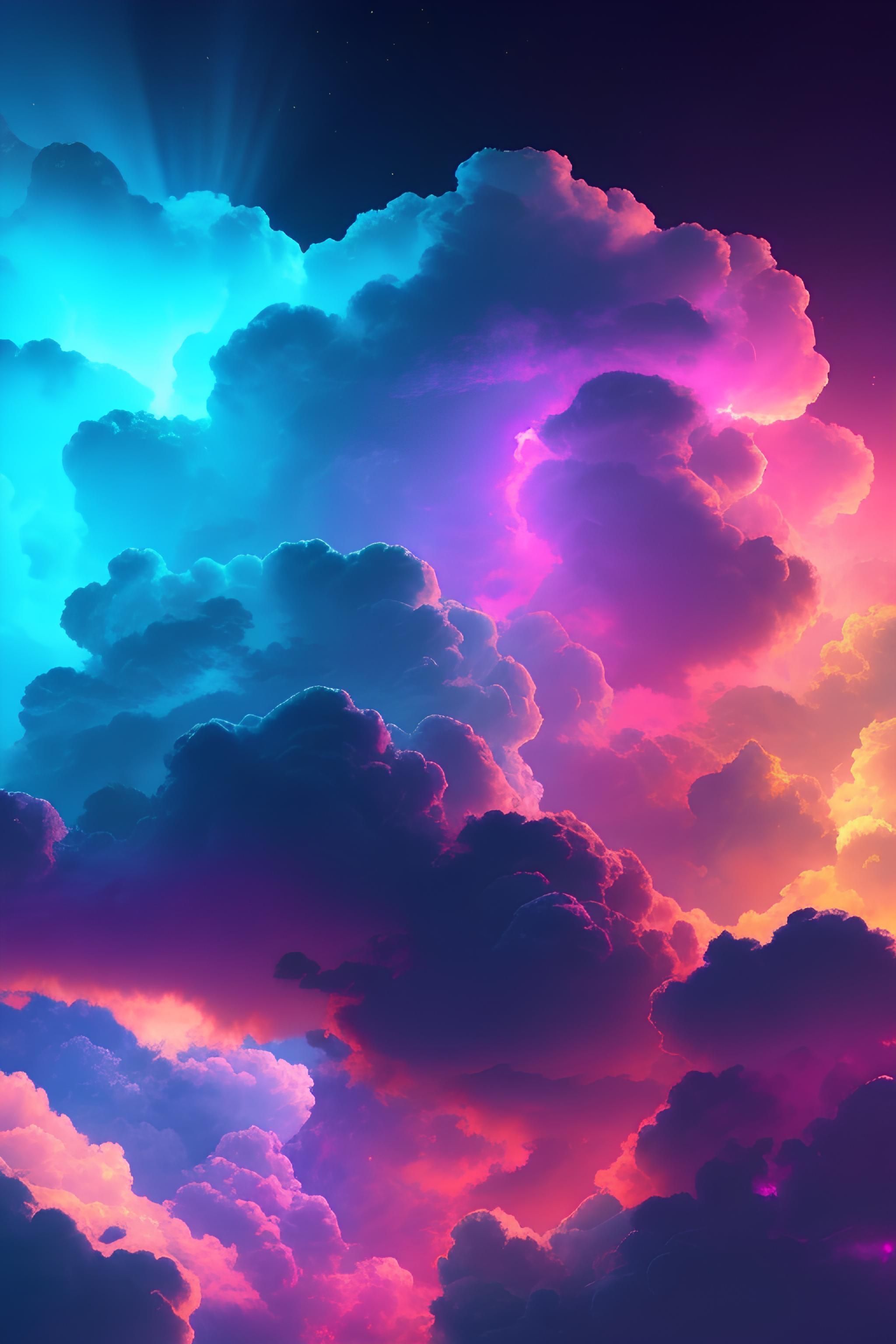Neon Cloud Wallpapers - Top Free Neon Cloud Backgrounds - WallpaperAccess