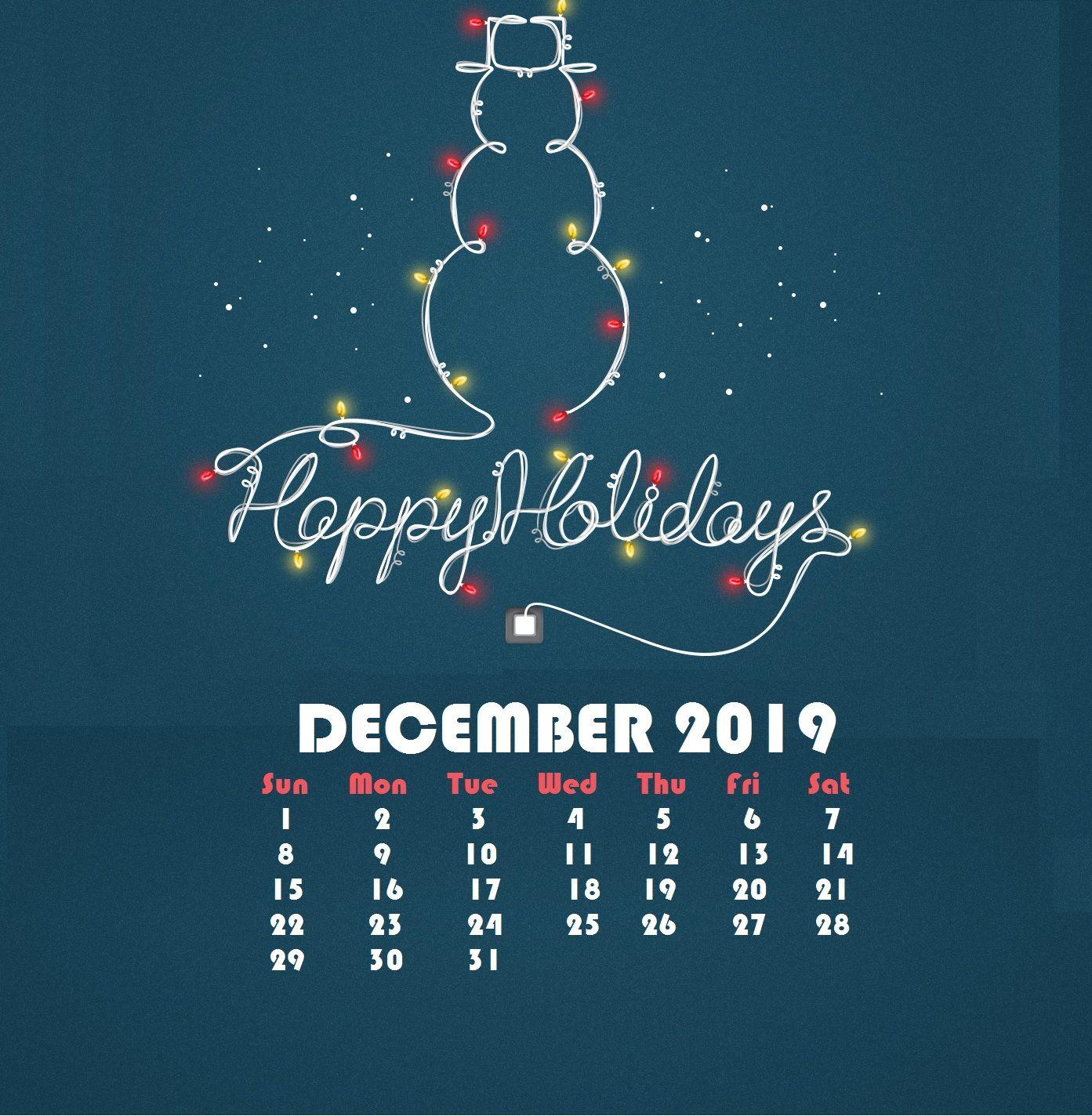 December 2019 Calendar Wallpapers - Top Free December 2019 Calendar ...