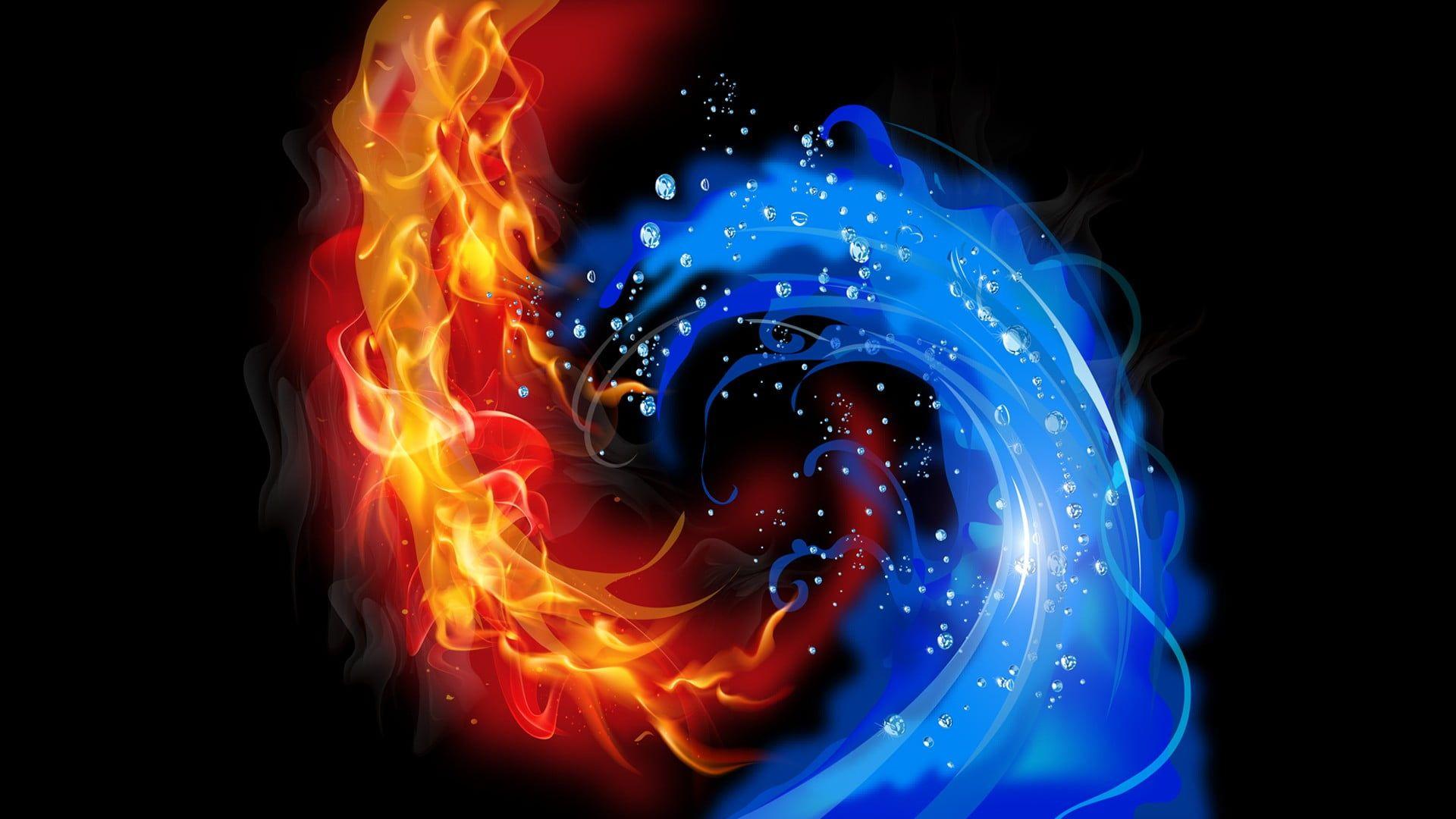 Fire And Ice Abstract Wallpapers - Top Free Fire And Ice Abstract ...