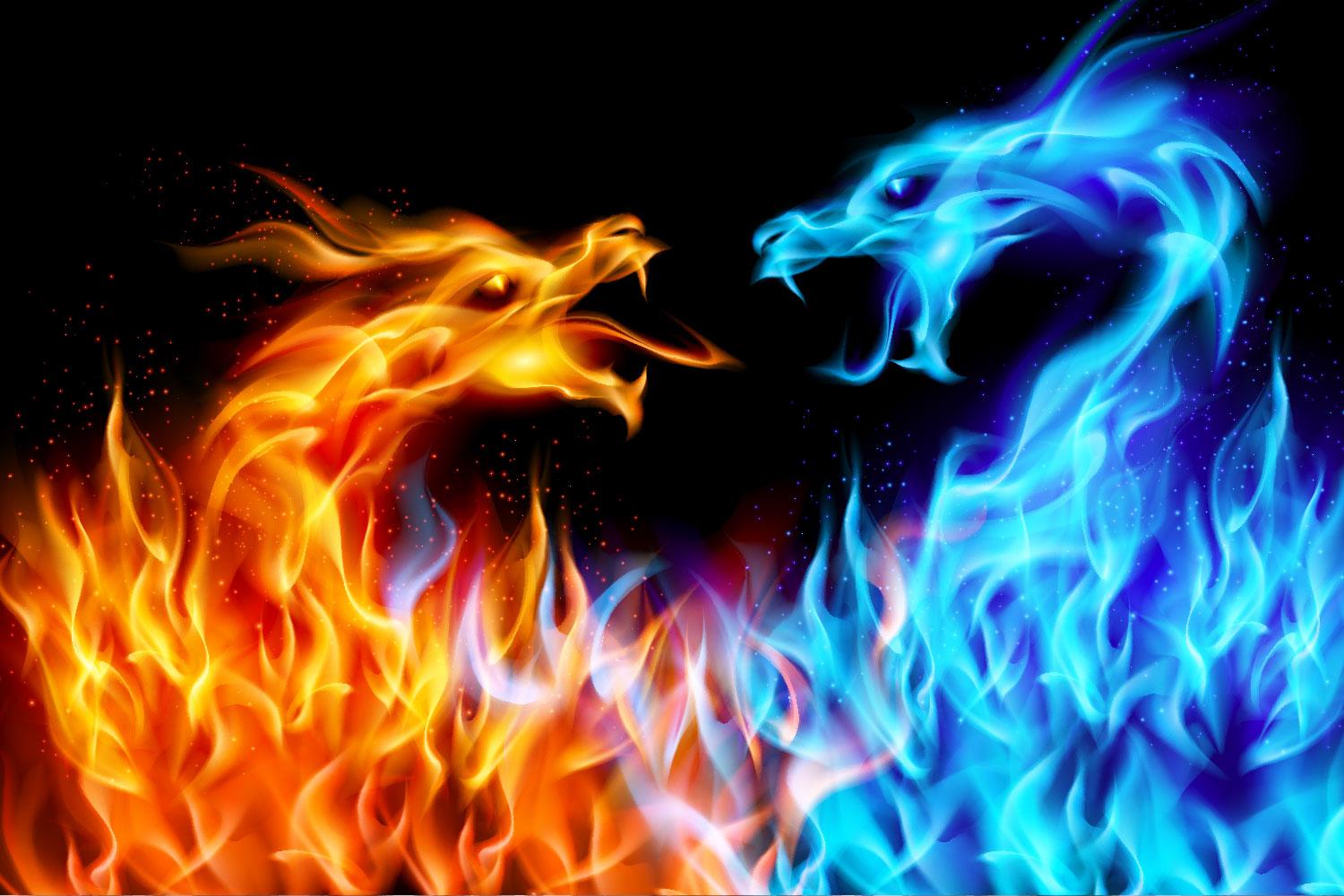 Fire And Ice Abstract Wallpapers - Top Free Fire And Ice Abstract ...