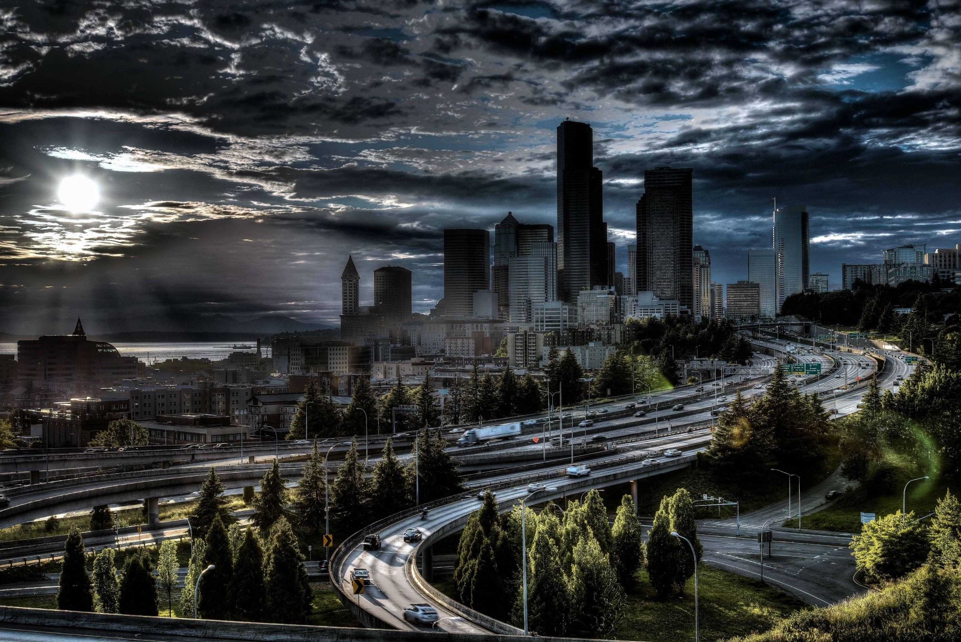 Seattle at Night Wallpapers - Top Free Seattle at Night Backgrounds ...