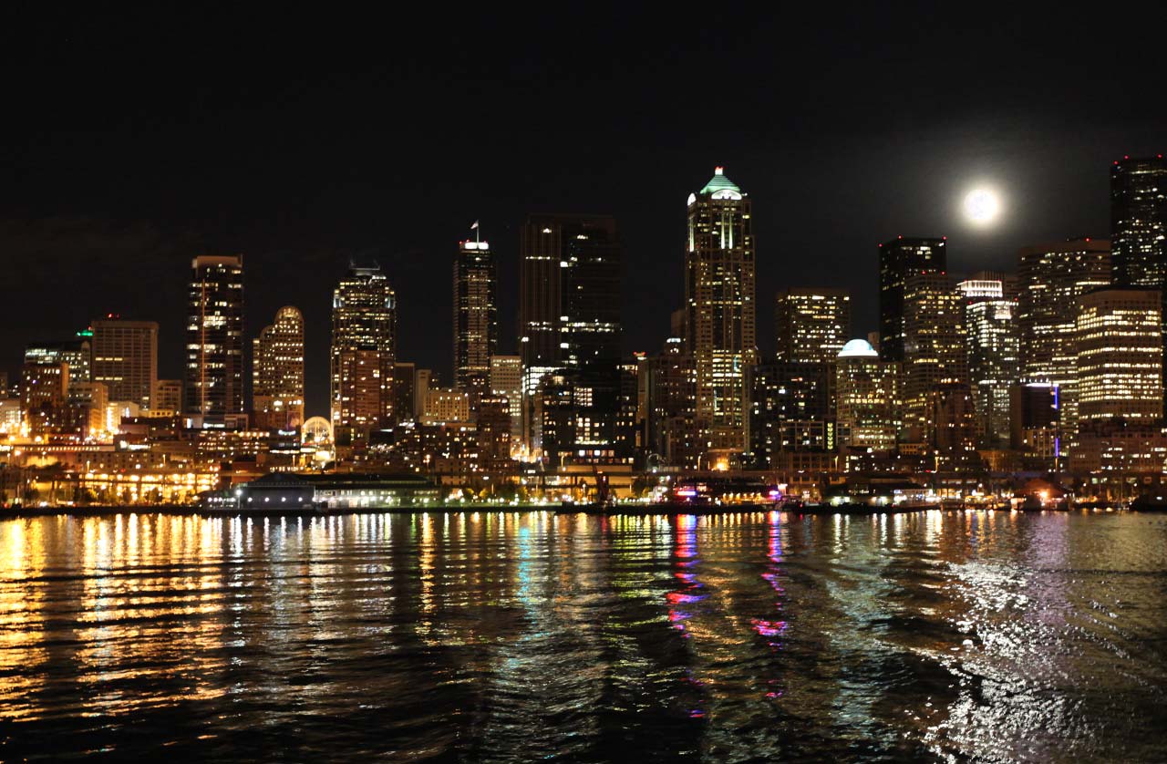 Seattle at Night Wallpapers - Top Free Seattle at Night Backgrounds ...