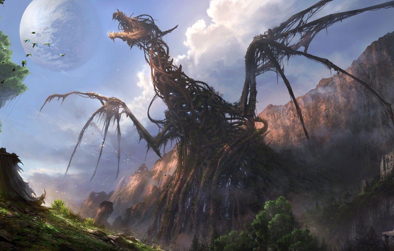 Moon Dragon Wallpapers - Top Free Moon Dragon Backgrounds - WallpaperAccess