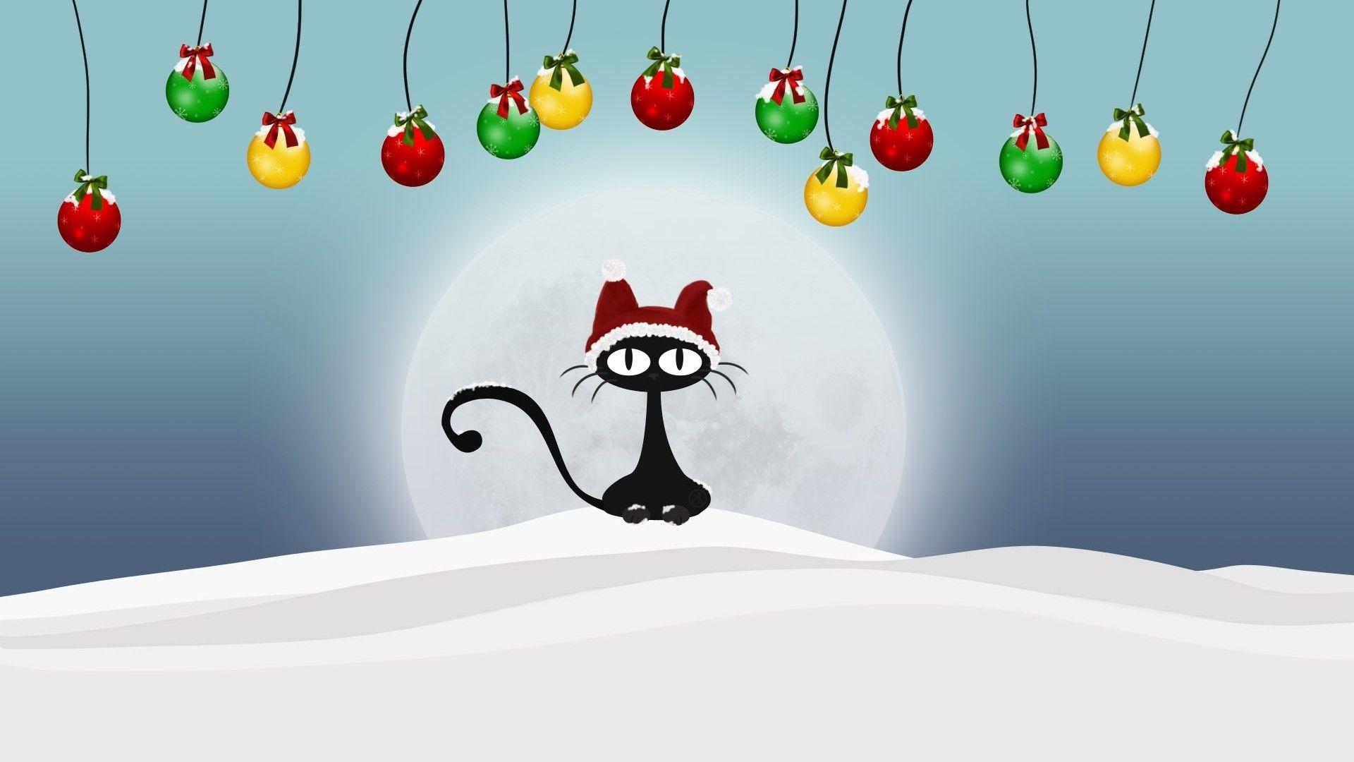 Cute Christmas Cat Desktop Wallpapers - Top Free Cute Christmas Cat ...