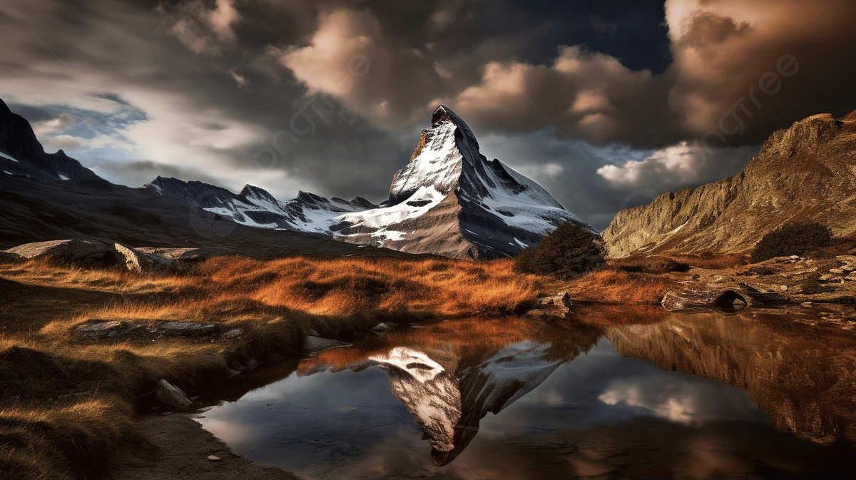 The Matterhorn Under A Cloudy Sky Wallpapers - Top Free The Matterhorn Under A Cloudy Sky ...