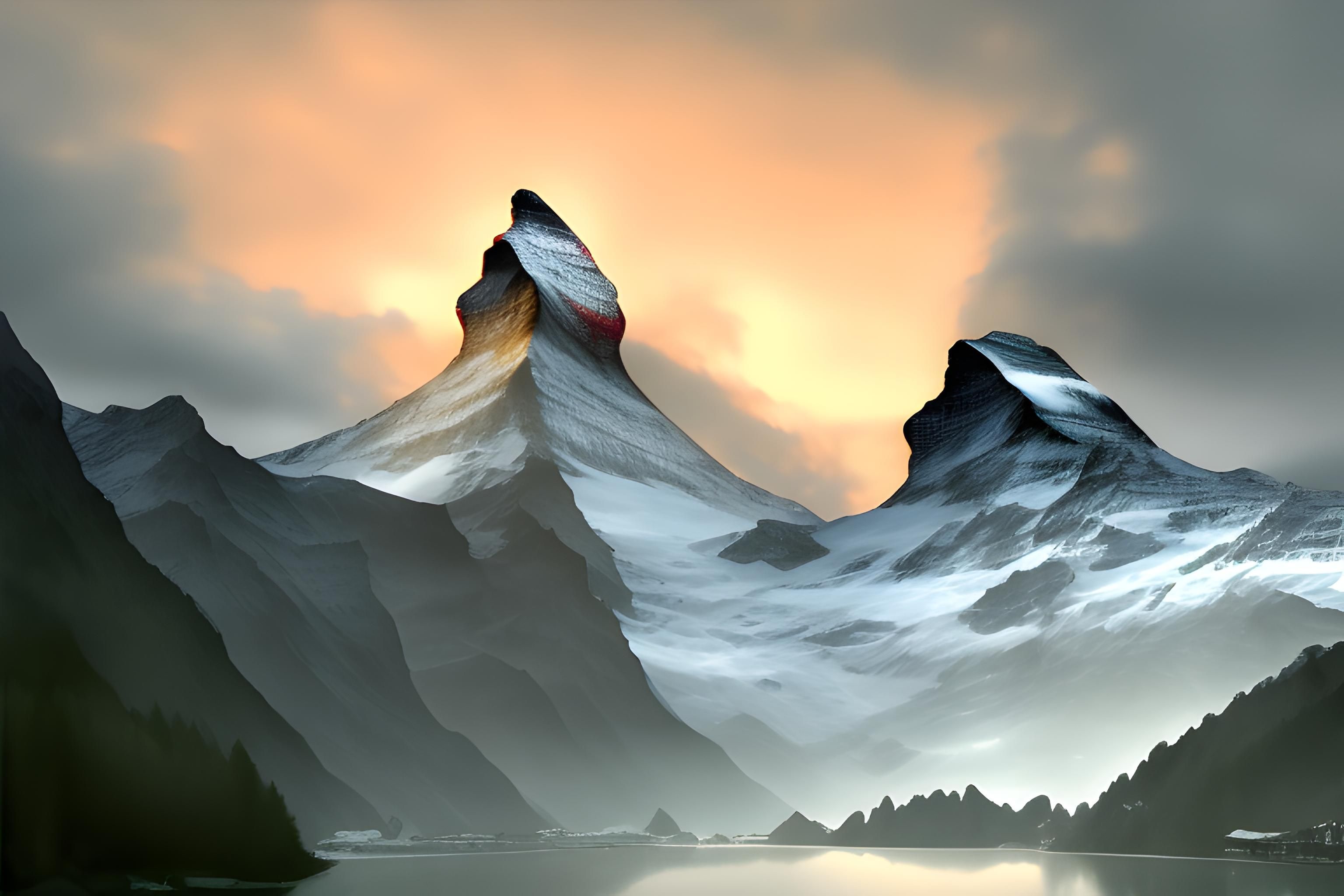 The Matterhorn Under A Cloudy Sky Wallpapers - Top Free The Matterhorn ...
