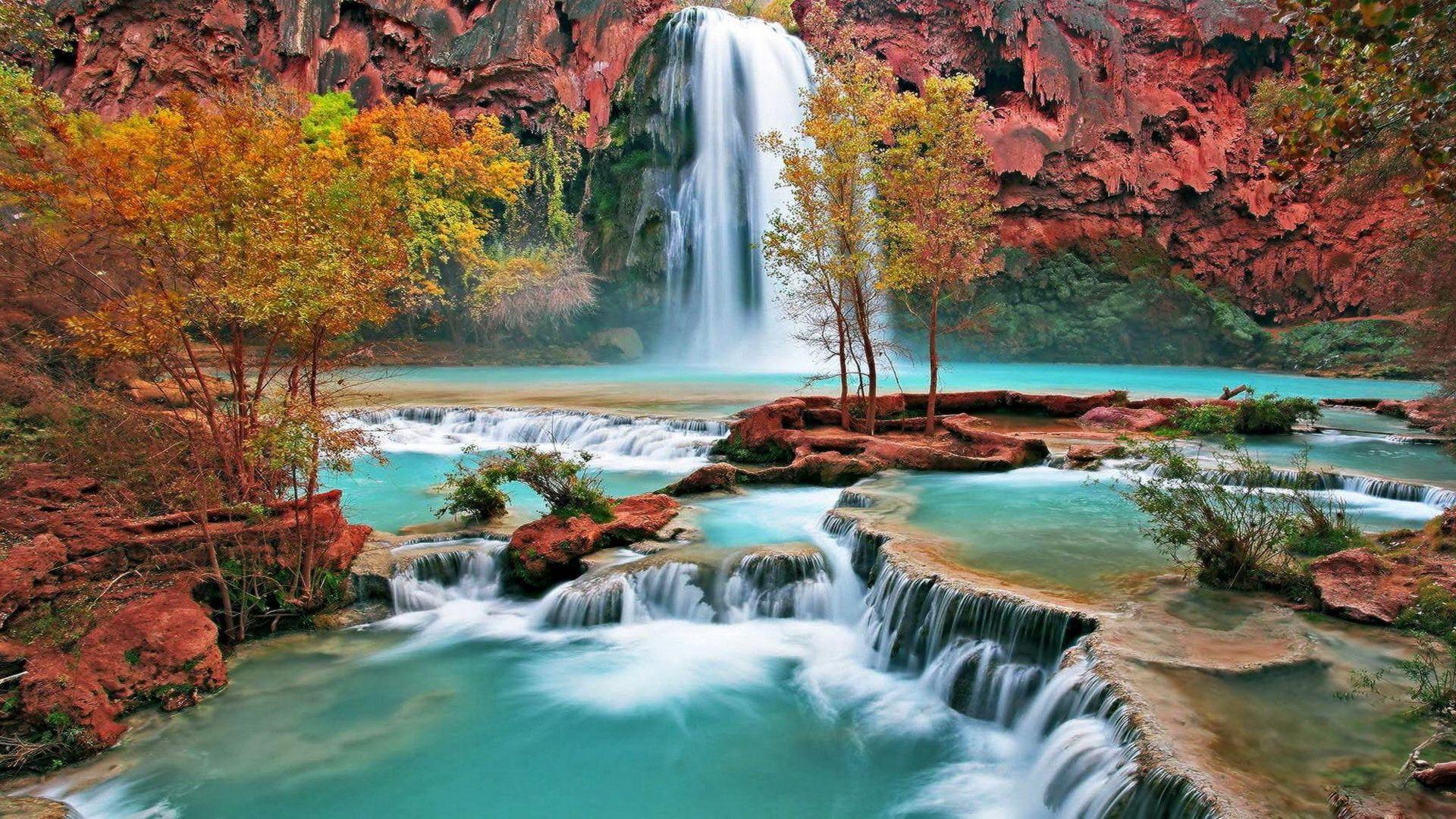 Autumn Waterfall Wallpapers - Top Free Autumn Waterfall Backgrounds ...