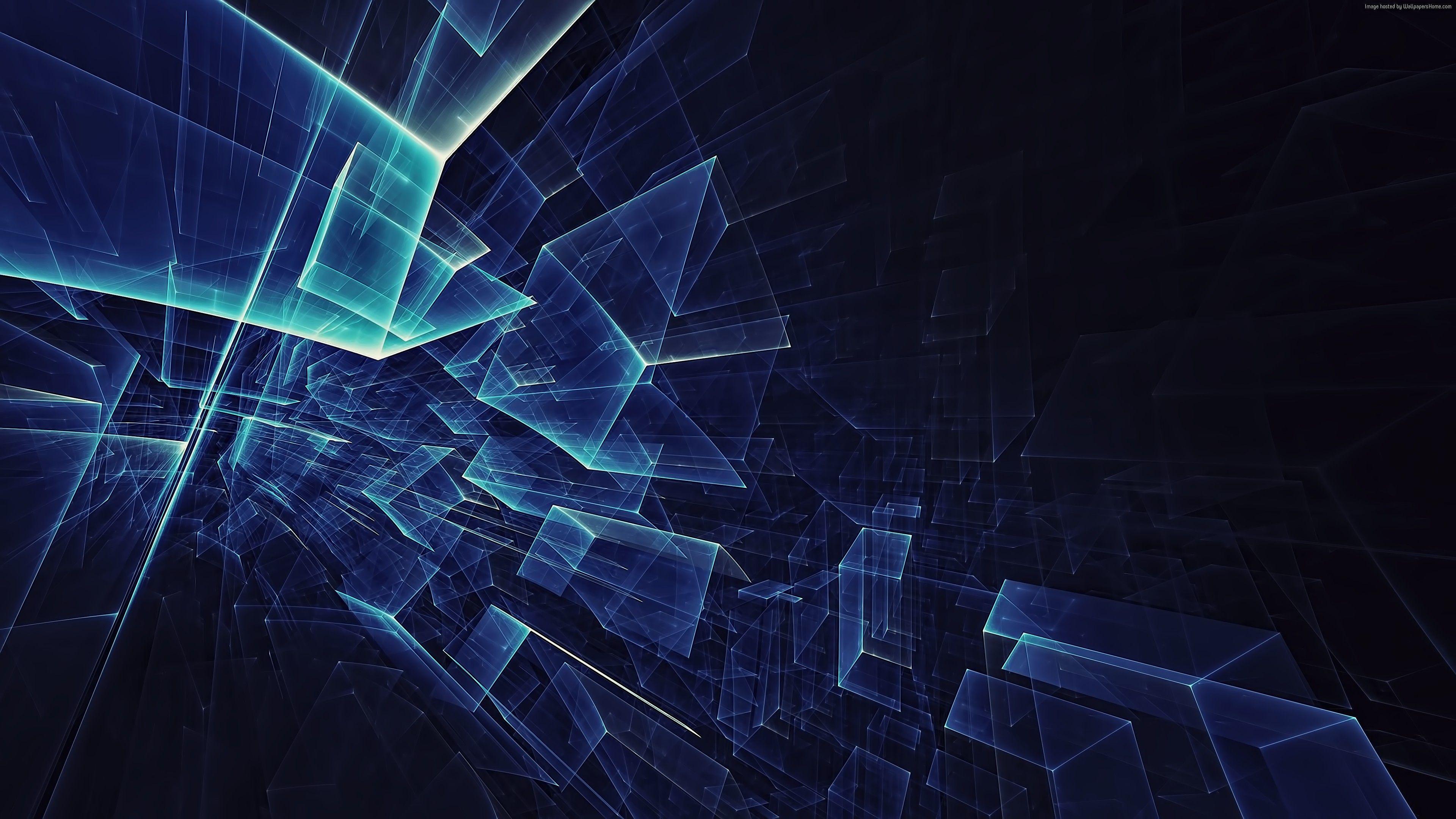 Blue Geometric 4K Wallpapers - Top Free Blue Geometric 4K Backgrounds ...