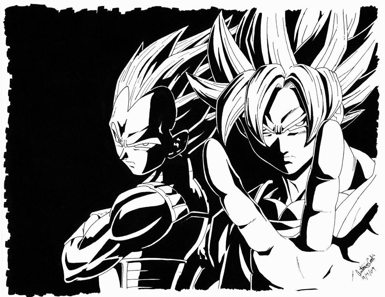 Vegeta Black And White Wallpapers - Top Free Vegeta Black And White ...