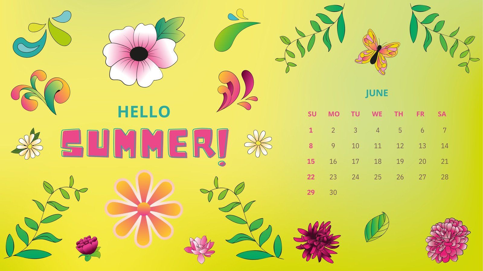 June 2025 Calendar Wallpapers - Top Free June 2025 Calendar Backgrounds ...