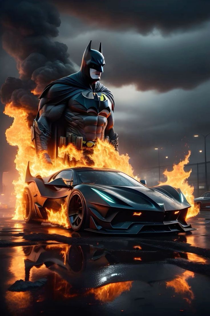 Batman With Car Wallpapers - Top Free Batman With Car Backgrounds ...