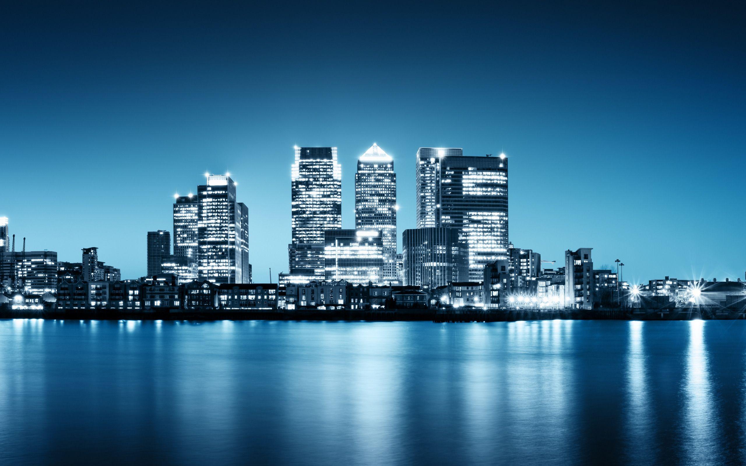 Blue City Night Wallpapers - Top Free Blue City Night Backgrounds ...