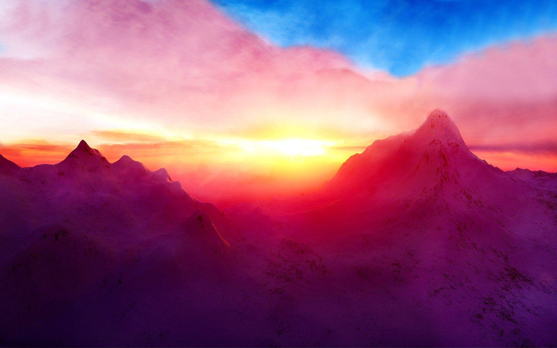 Pink Mountains Wallpapers - Top Free Pink Mountains Backgrounds ...