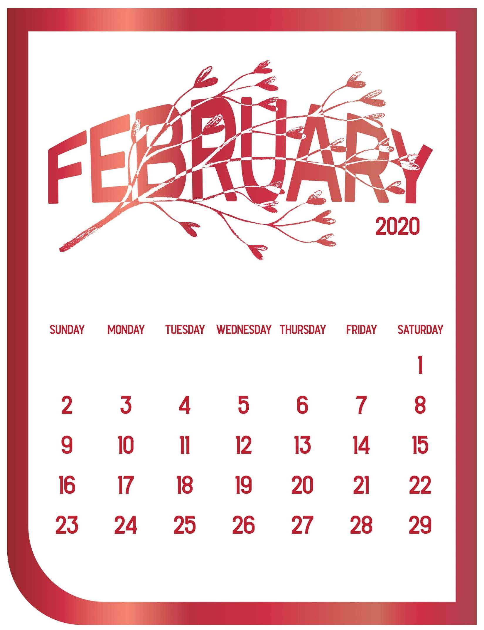February 2020 Calendar Wallpapers - Top Free February 2020 Calendar ...