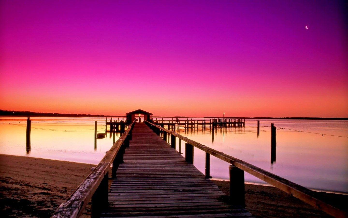 Pink Beach Sunset Desktop Wallpapers - Top Free Pink Beach Sunset ...