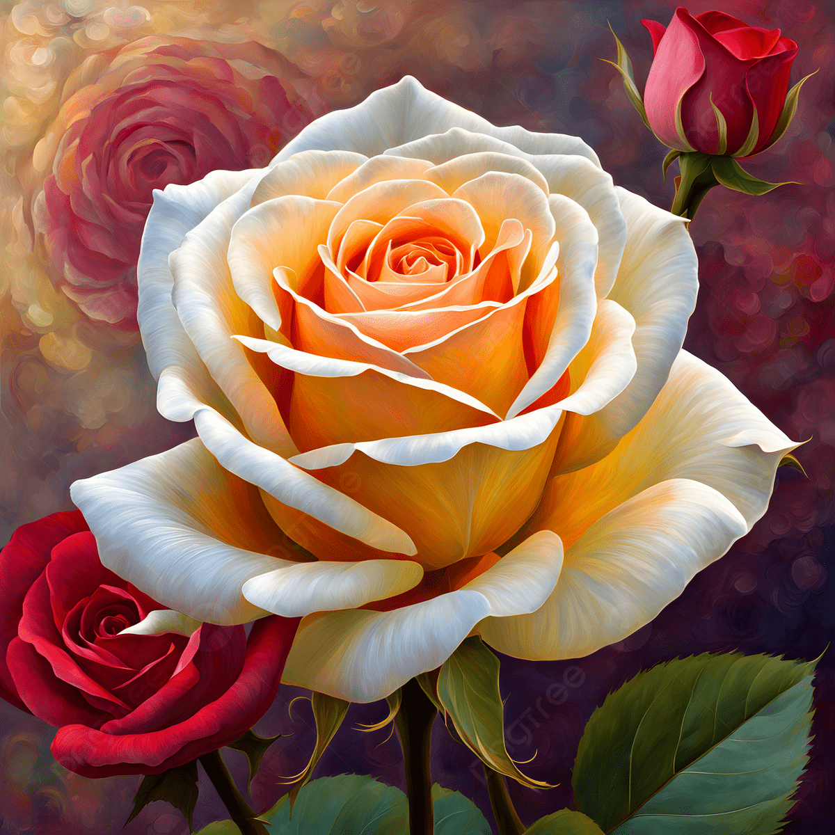 Rose Painting Wallpapers - Top Free Rose Painting Backgrounds ...