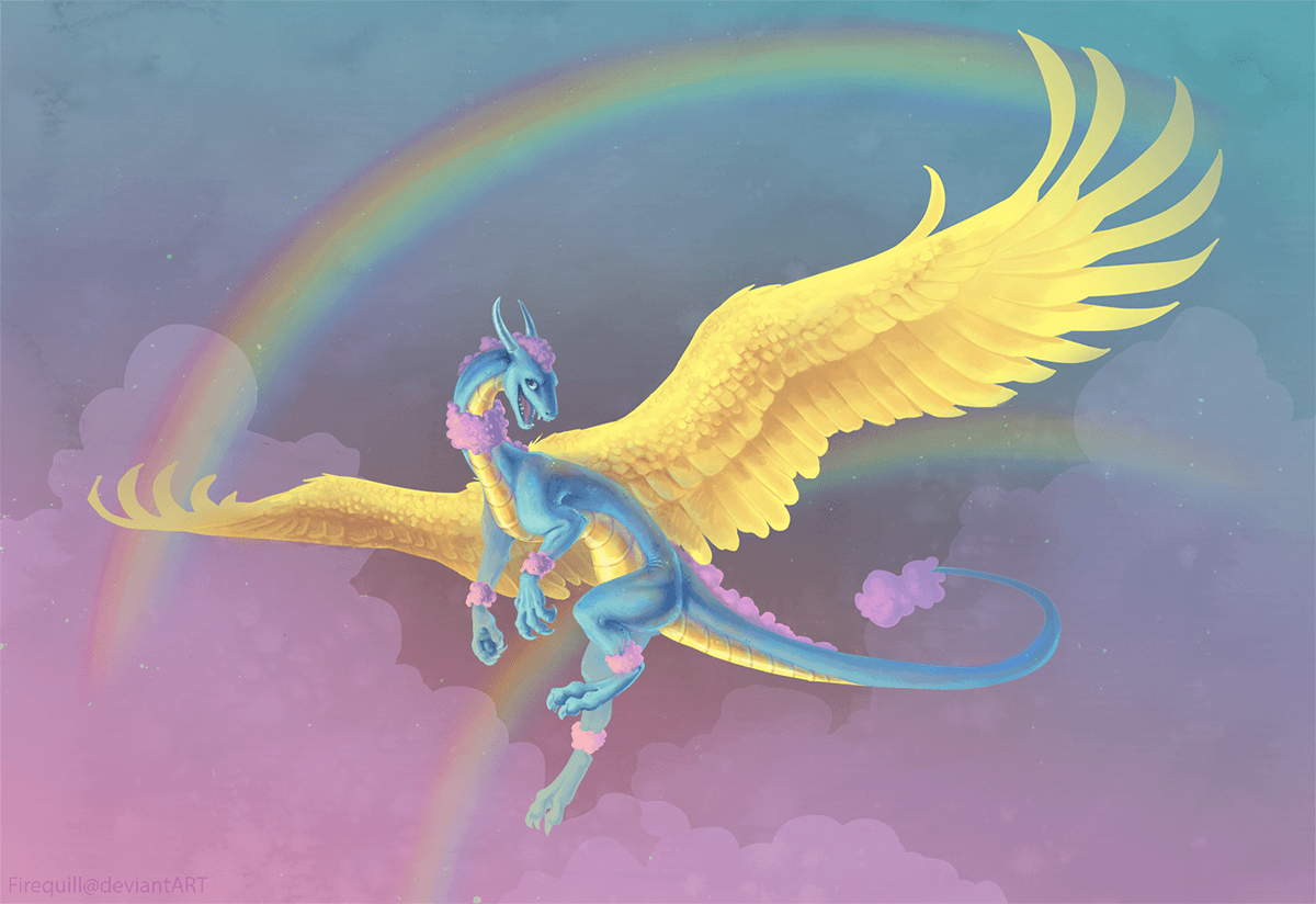 Rainbow Dragon Wallpapers - Top Free Rainbow Dragon Backgrounds - WallpaperAccess