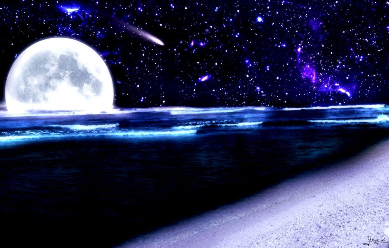 Moon Beach Wallpapers - Top Free Moon Beach Backgrounds - WallpaperAccess