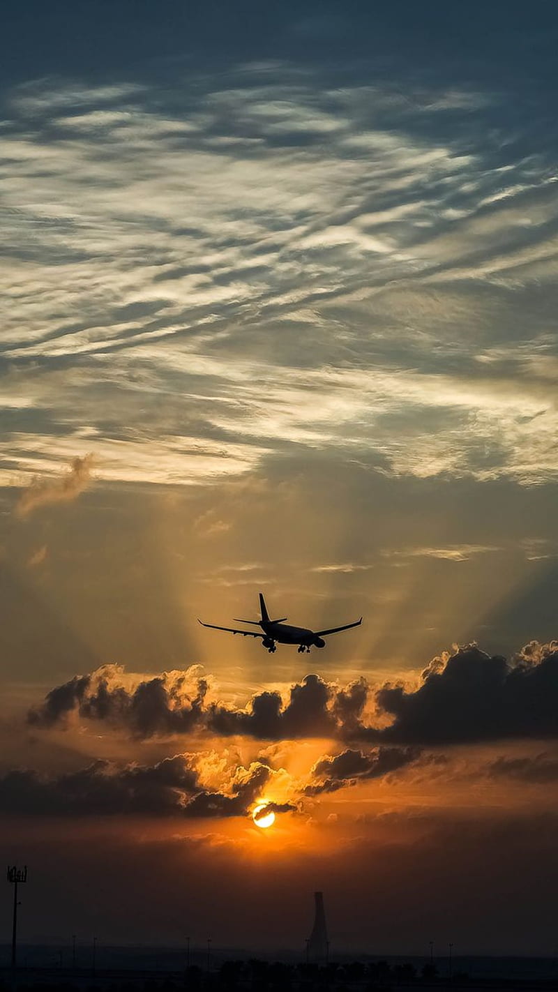 Plane Sunset Wallpapers - Top Free Plane Sunset Backgrounds ...