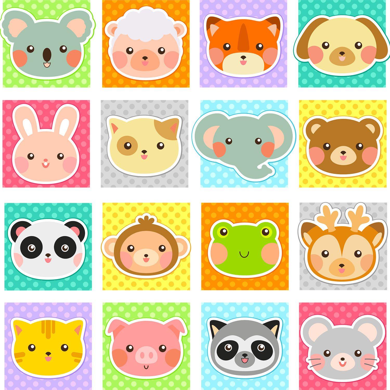 Cute Animal Poster Card Doodle Background Wallpaper Cartoon, 54% OFF