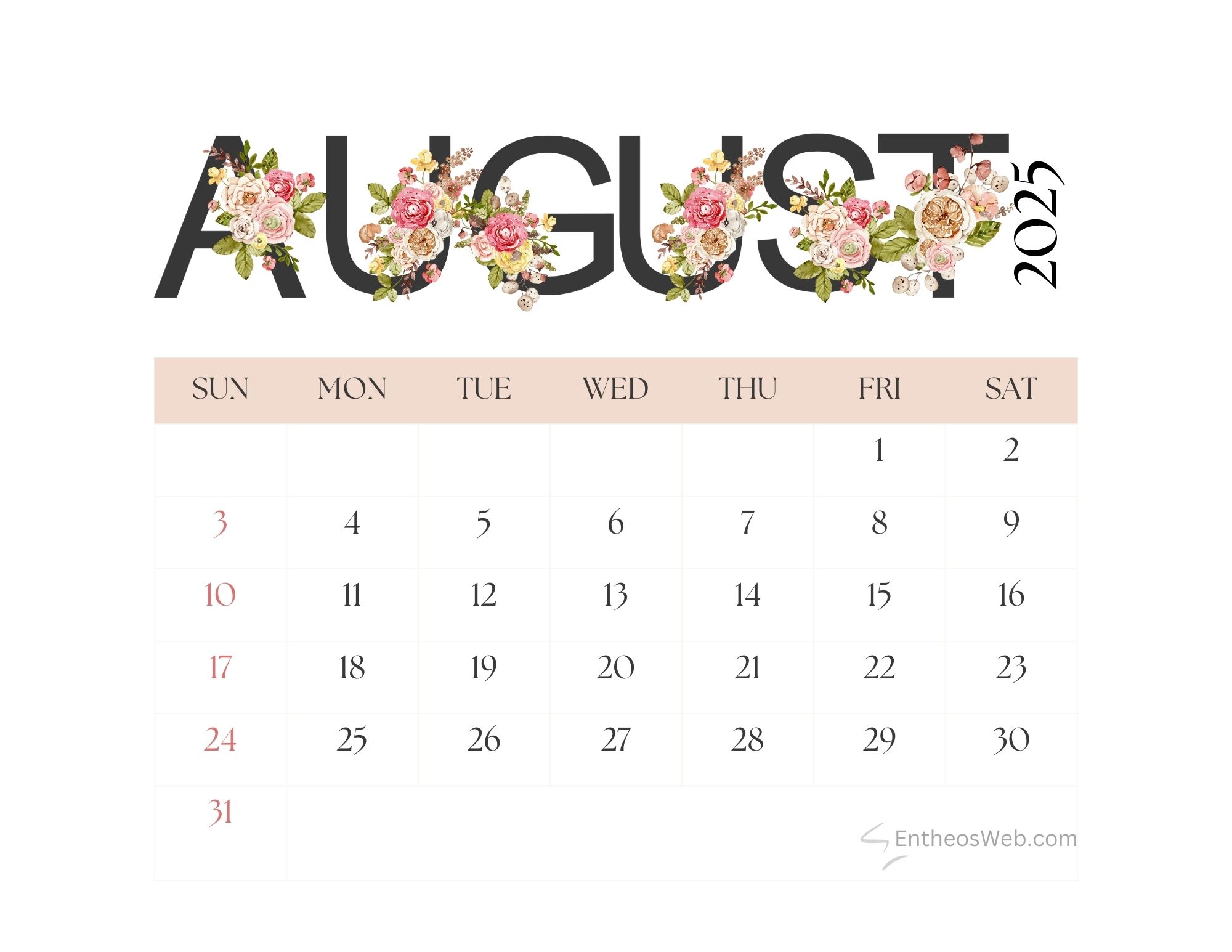 August 2025 Calendar Wallpapers - Top Free August 2025 Calendar ...