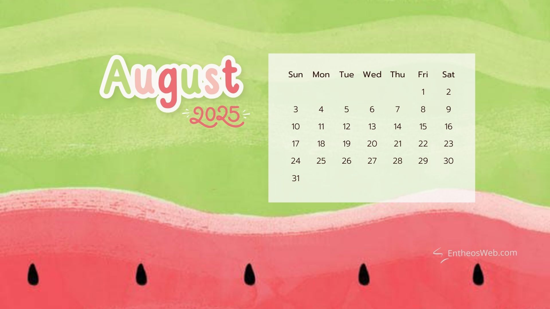 August 2025 Calendar Wallpapers - Top Free August 2025 Calendar ...