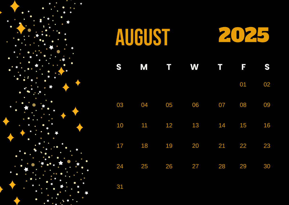 August 2025 Calendar Wallpapers - Top Free August 2025 Calendar ...