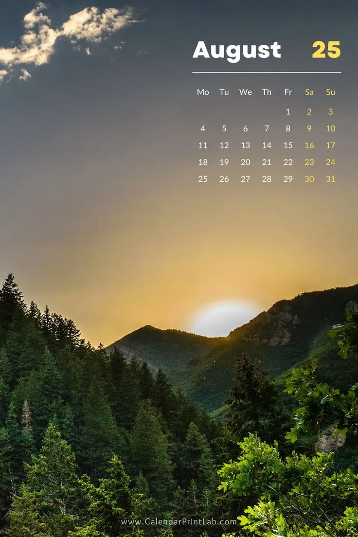 August 2025 Calendar Wallpapers - Top Free August 2025 Calendar ...