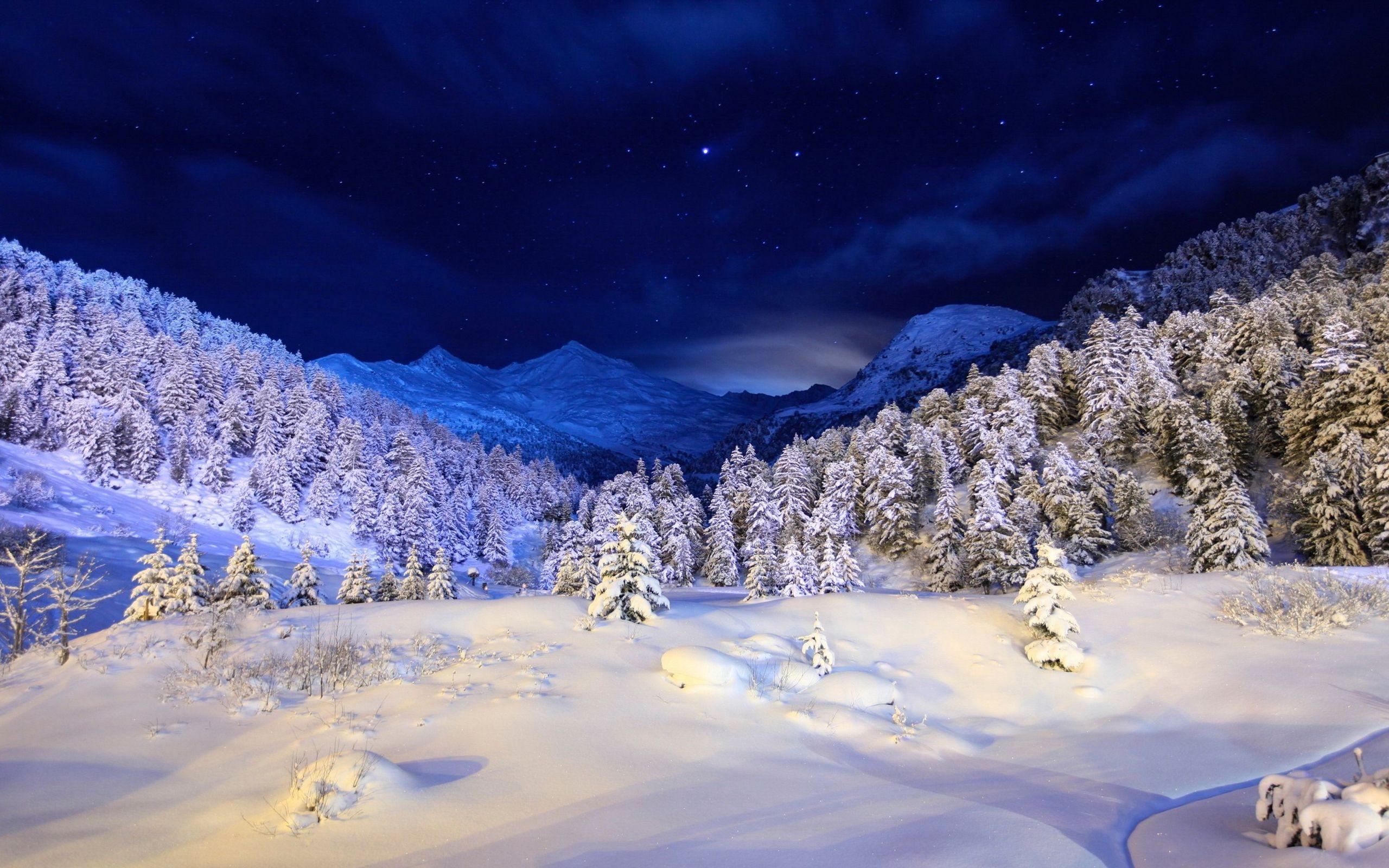 Snow Night Wallpapers - Top Free Snow Night Backgrounds - WallpaperAccess