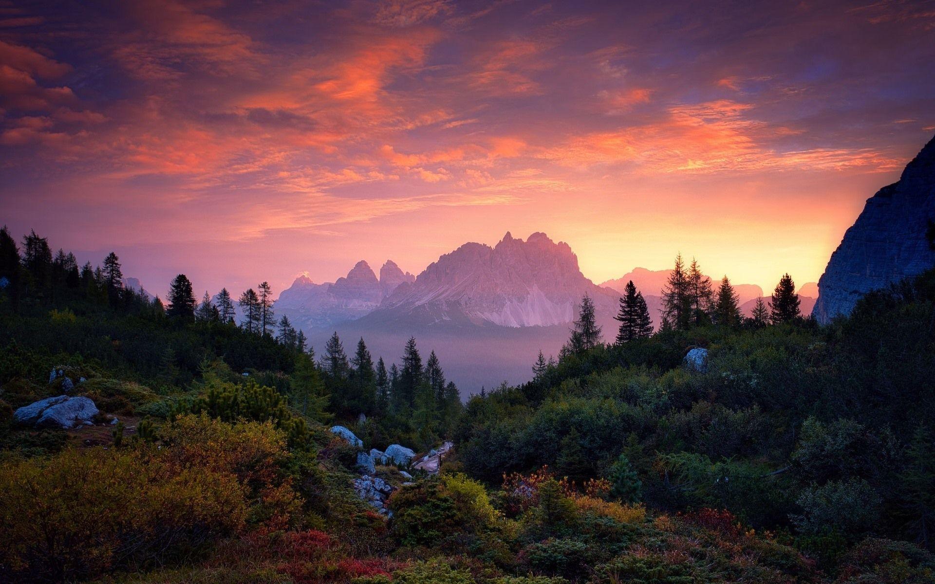 Sunset Mountains Wallpapers - Top Free Sunset Mountains Backgrounds ...