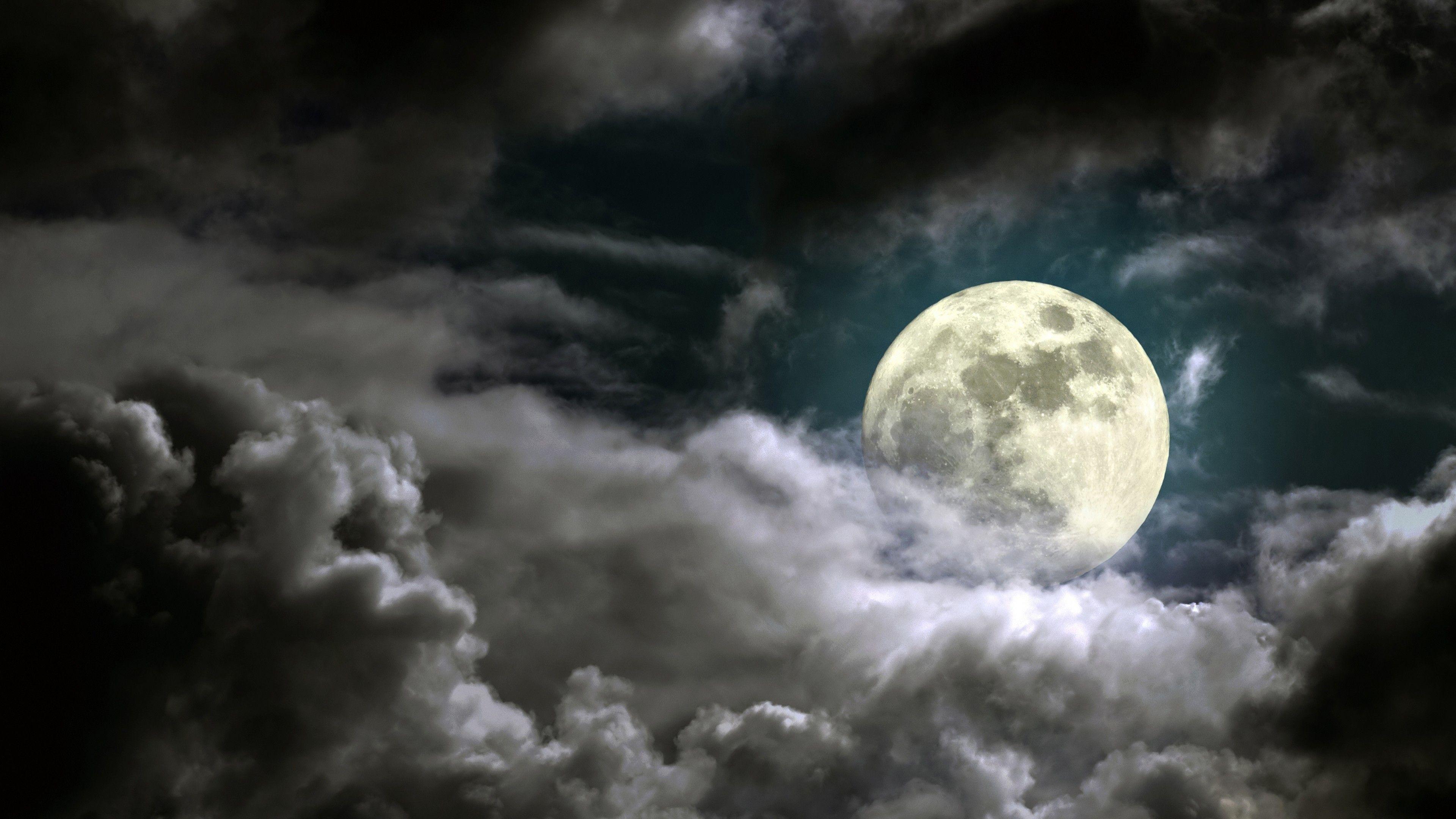 Dark Night Moon Wallpapers - Top Free Dark Night Moon Backgrounds ...