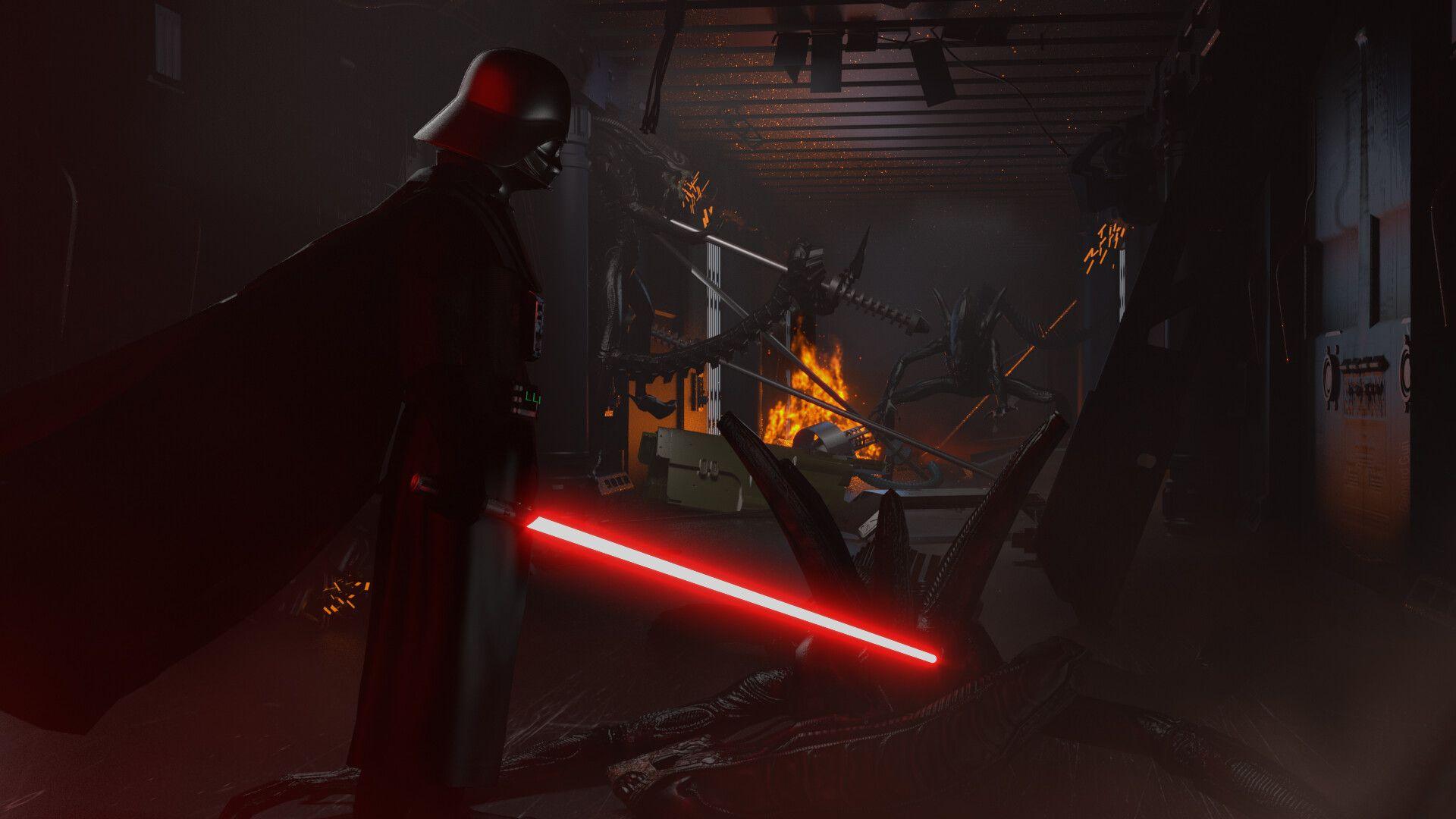 Darth Vader Vs Aliens Wallpapers - Top Free Darth Vader Vs Aliens ...