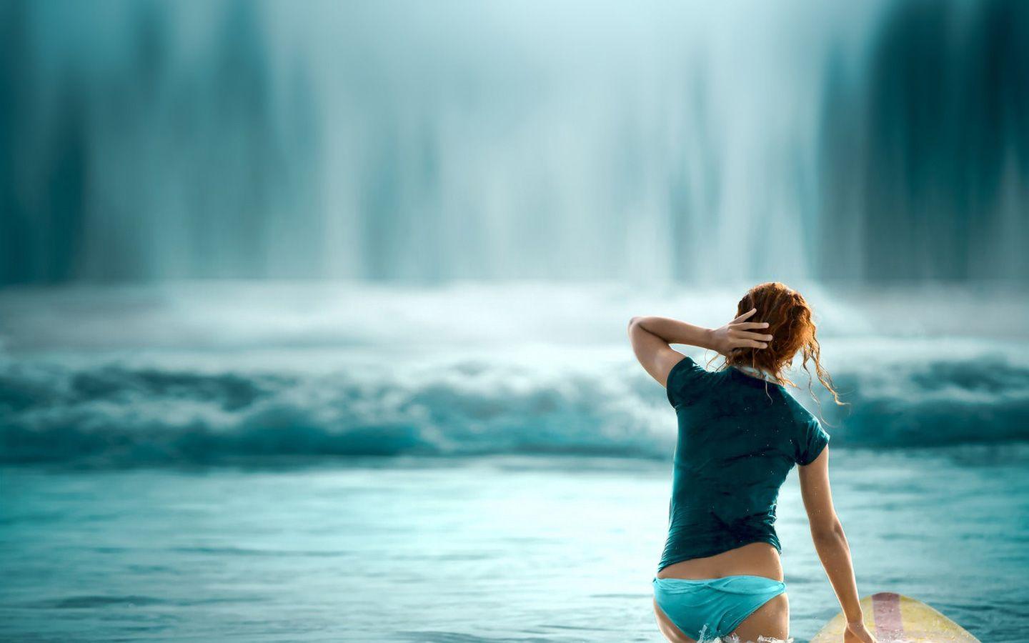 Surfing Girl Wallpapers - Top Free Surfing Girl Backgrounds ...