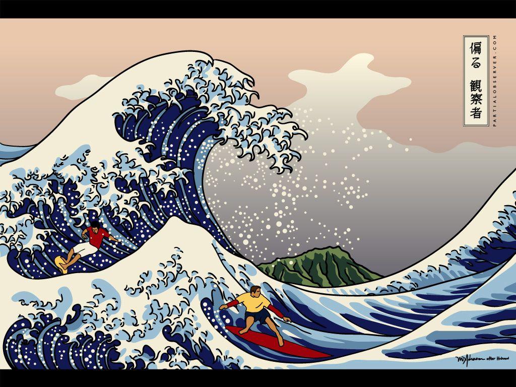 The Wave Japanese Painting Wallpapers - Top Free The Wave Japanese ...