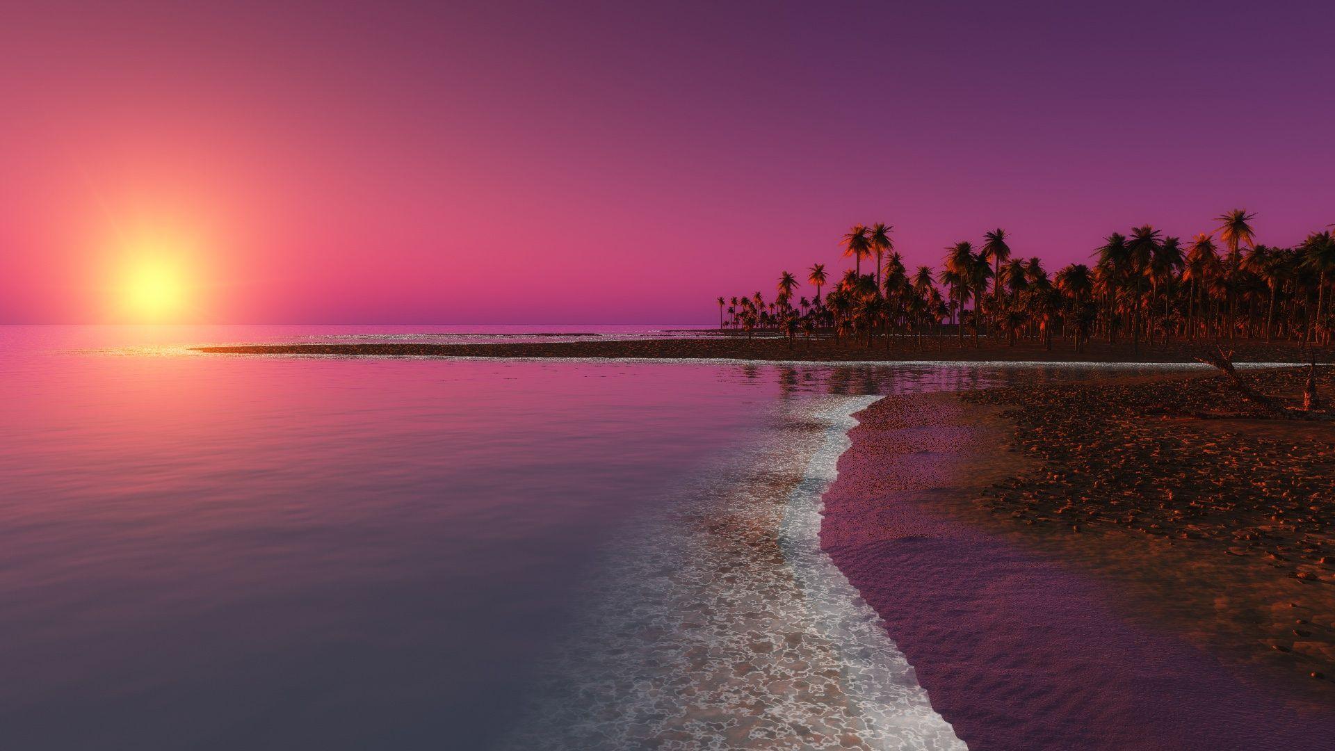 Purple Beach Desktop Wallpapers - Top Free Purple Beach Desktop ...