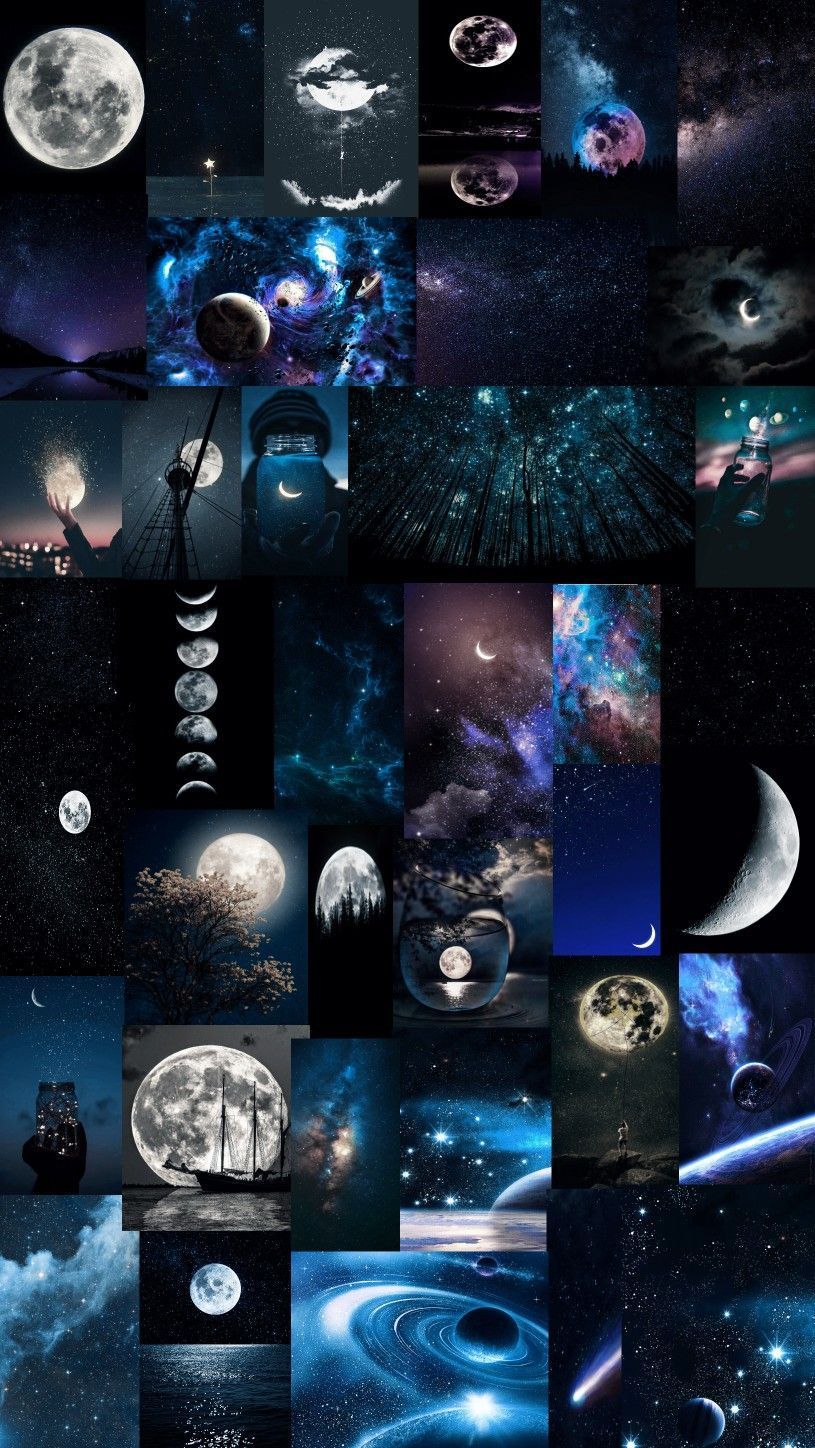 Moon Collage Wallpapers - Top Free Moon Collage Backgrounds ...