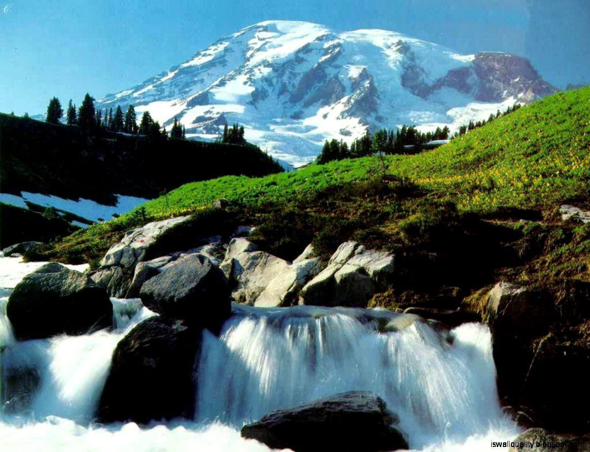 Mountain Waterfall Wallpapers - Top Free Mountain Waterfall Backgrounds ...