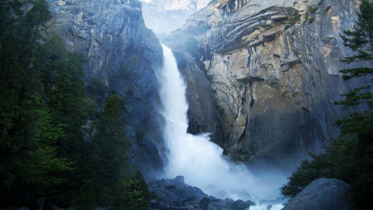 Mountain Waterfall Wallpapers - Top Free Mountain Waterfall Backgrounds ...