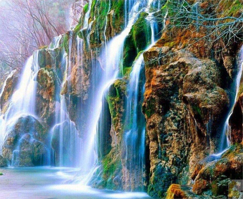 Mountain Waterfall Wallpapers - Top Free Mountain Waterfall Backgrounds ...