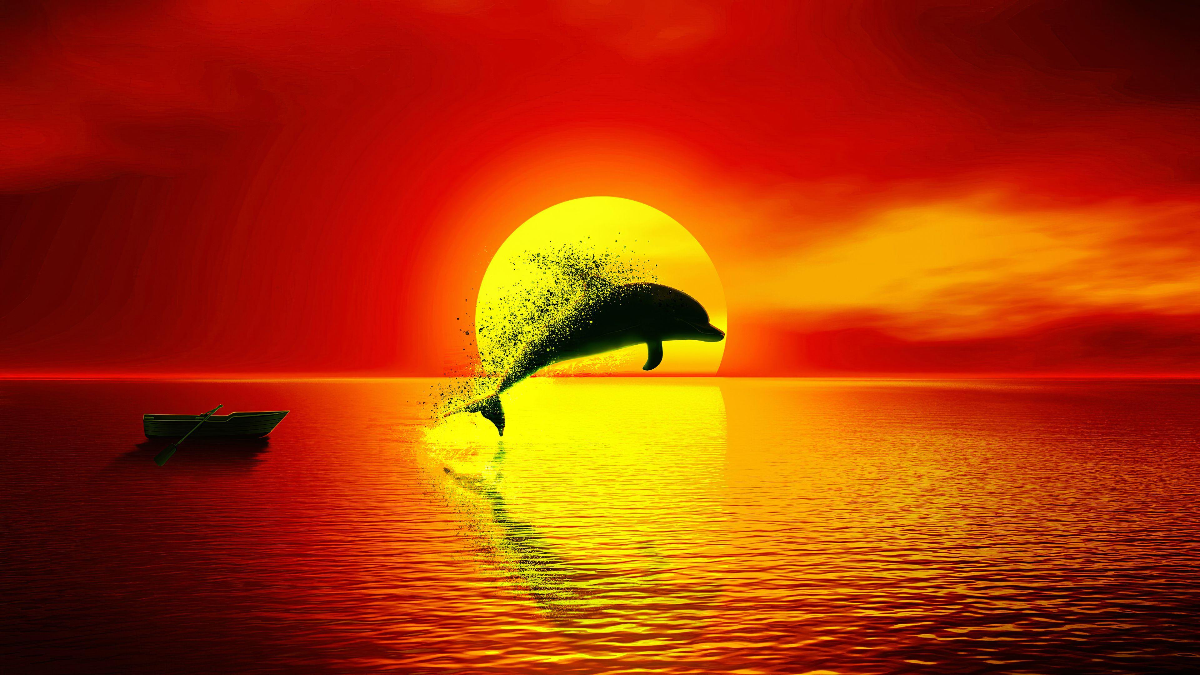 Dolphin 4K Wallpapers - Top Free Dolphin 4K Backgrounds - WallpaperAccess